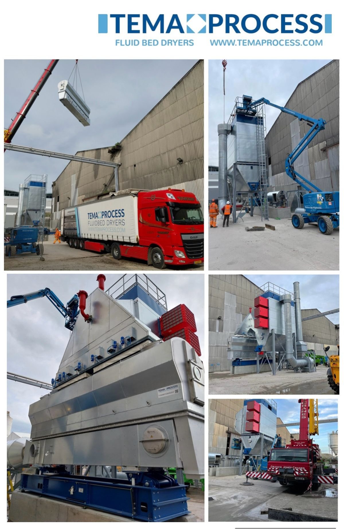 Erection of a TEMA Process Fluid Bed Drying System with Baghouse Filter ...